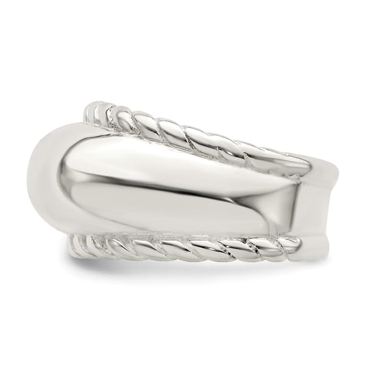 IceCarats 925 Sterling Silver Twisted Chunky Dome Woven Crisscross Band Statement Ring Size 7