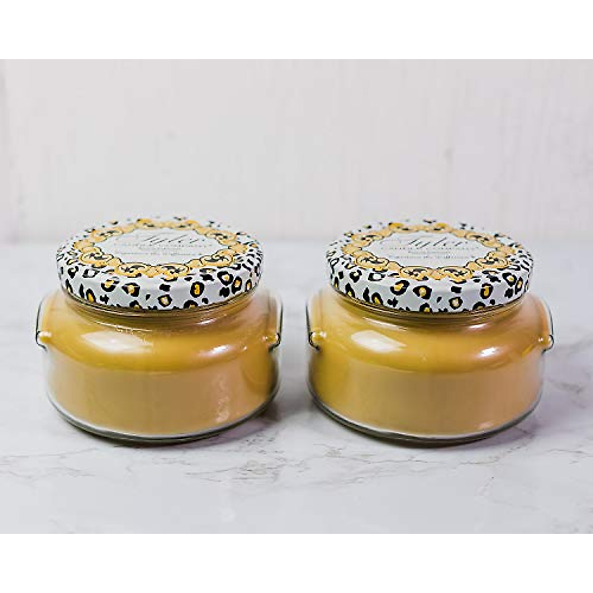 Tyler Candle Fleur de Lis 2-Pack | 22 oz. Glass Jar Scented Candles | Exotic Pomegranate Scents Double-Wick Candles for The Home | Gift Set Made in USA