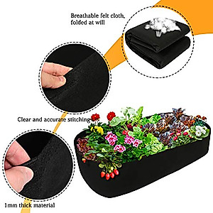 ACJRYO 2Pcs Fabric Raised Garden Beds,6X3 ft Rectangle Plant Grow Bags Herb Flower Vegetable Plants Bed Garden Grow Bags for Flowers Vegetables Plants