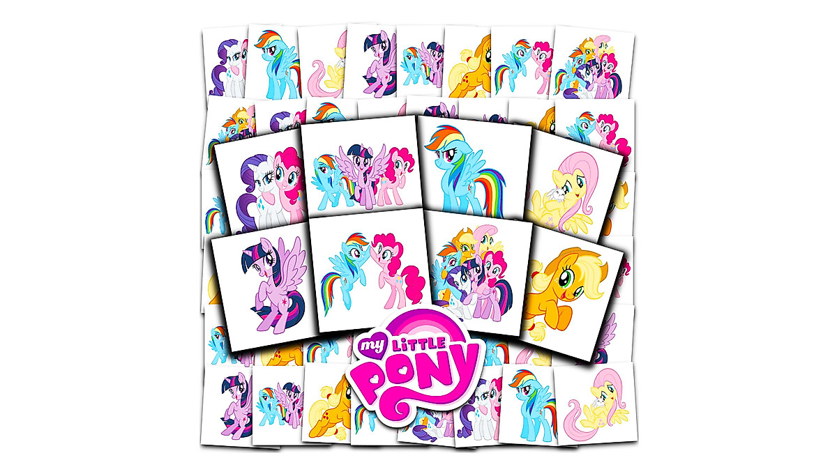 My Little Pony Tattoo Bundle - 70+ Temporary Tattoos