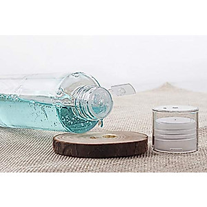 5 oz Clear Plastic Empty Bottles Travel Bottle Container with Flip Cap BPA -free Sample Tube Jars for Cosmetic Bath Shower Gel Lotion Liquid Shampoo - Set of 4