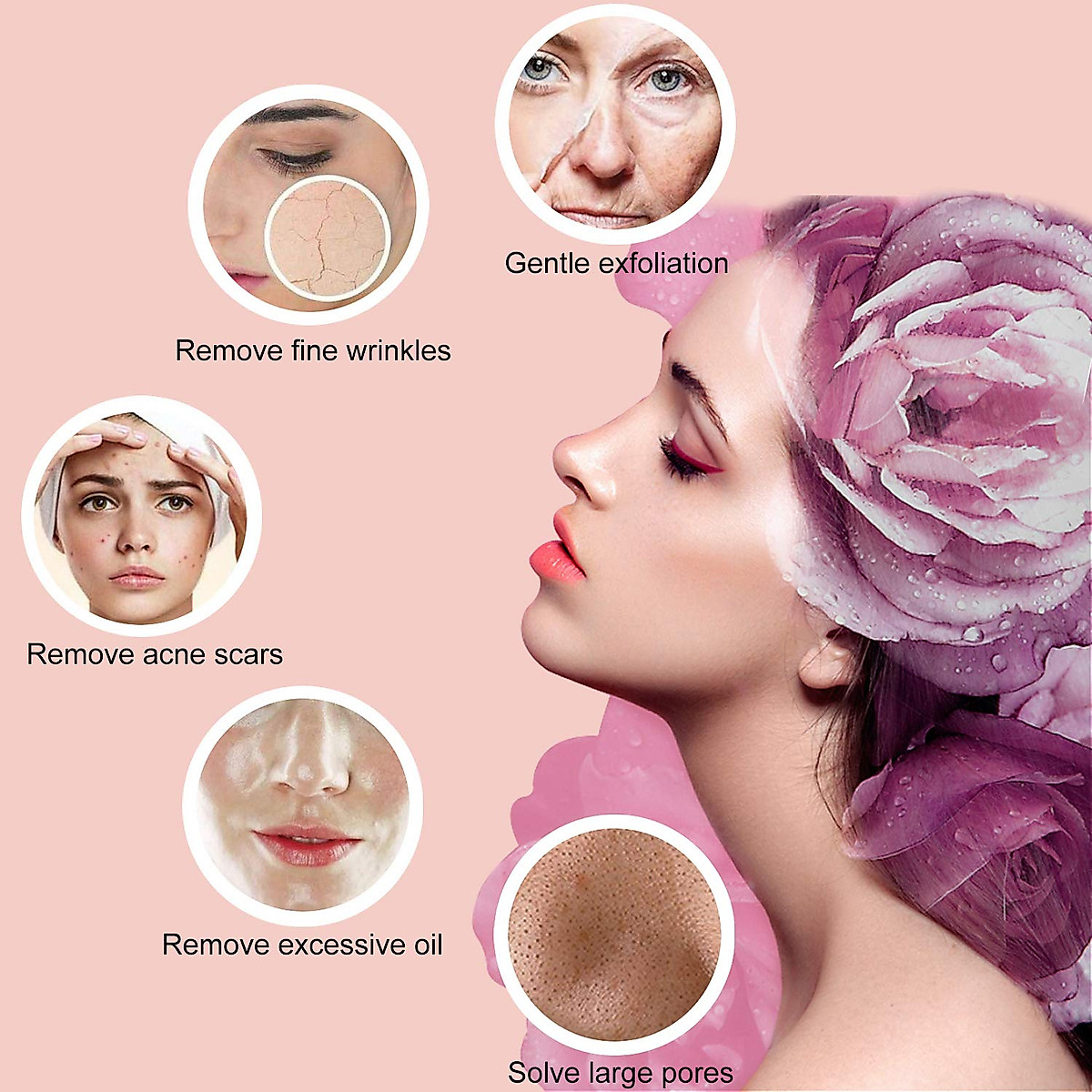 Yofuly Diamond Microdermabrasion Machine, 65-68cmHg Suction Power Professional Dermabrasion, Home Use Facial Skin Care Equipment