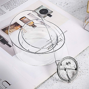 FENICAL Women Belt Joker Resin Plastic Full Transparent Belt Round Shape Buckle Belt Jeans Accessories, 1