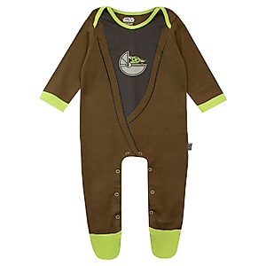 STAR WARS Baby Boys Sleepsuit and Hat Set The Mandalorian Baby Yoda Multicolured 9-12 Months