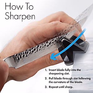 KitchenIQ 50009 Edge Grip 2-Stage Knife Sharpener, Black