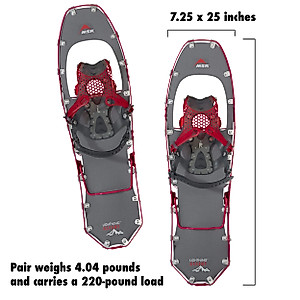 MSR Lightning Ascent Women's Backcountry & Mountaineering Snowshoes with Paragon Bindings, 25 Inch Pair, Raspberry