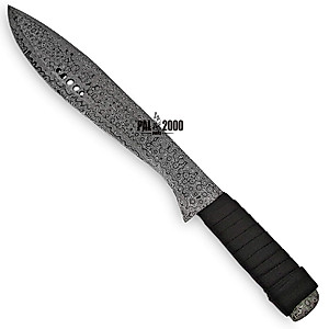 PAL 2000 KNIVES HUN-9060 Custom Handmade Damasucs Steel Hunting Sword Full Tang with Sheath