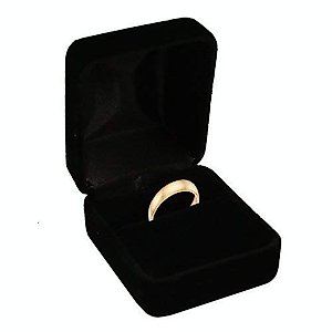 Geff House Velvet Ring Box (Black)