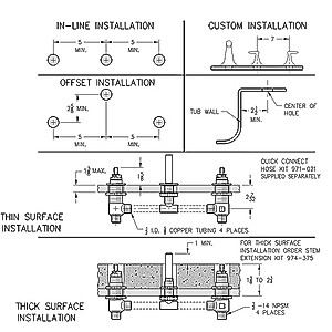 Pfister 0X6150R Roman Tub Rough-In Valve, 5, Unfinished, 0.5