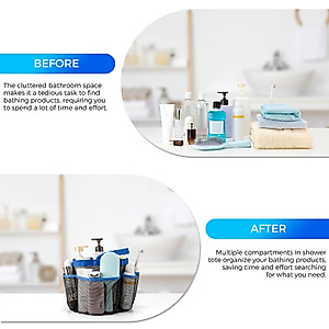 CDDLR Mesh Shower Caddy Portable for College Dorm Room Essentials,Shower Caddy Dorm with 8-Pocket Large Capacity,Quick Dry Shower Caddy Bag for Bathroom, Beach,Gym