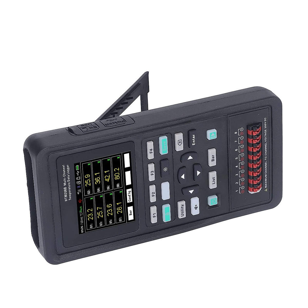 WEYI Temperature Data Recorder, High Accuracy Multi Channel Temperature Tester for Electronics Testing (US Plug)