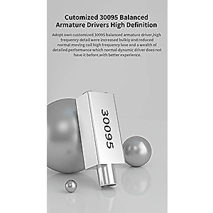 CVJ CSE in-Ear Headphones 1 DD & 1 BA Earphone HiFi Stereo Deep Bass Earbuds with Detachable Cable Noise Isolating Headset with Hybrid Driver for Running, Jogging, Walking (Black Without Mic)