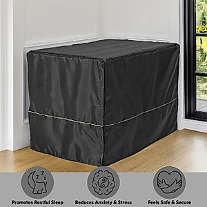 MidWest Homes for Pets Dog Crate Cover, Privacy Dog Crate Cover Fits MidWest Dog Crates, Crate Cover Only, Machine Wash & Dry, Black, 30-Inch