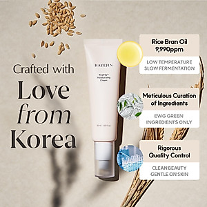 HAYEJIN RiceFila Rice Moisturizer Face Cream | Day and Night Moisturizer for Face Hydrating Face Cream Natural Rice Vegan Face Moisturizer for Dry Skin | K Beauty Face Lotion Rice Cream (1.69 Fl. Oz)