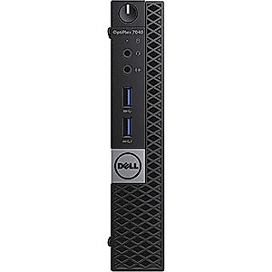 Dell Optiplex 7040 Micro Desktop Computer PC, Intel Quad Core i5, 16GB RAM, 512 GB SSD, Windows 10 Pro, New Periphio Webcam, Periphio Wireless Keyboard & Mouse (Renewed)