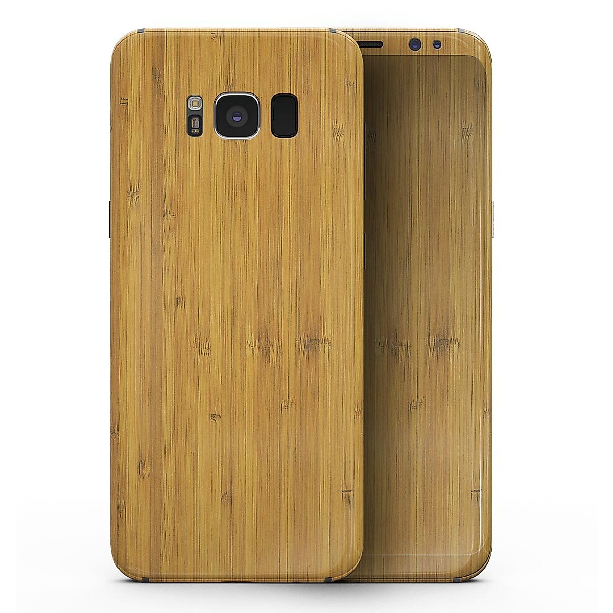 Design Skinz Design Skinz Real Light Bamboo Wood Full-Body Wrap Decal Skin-Kit for The Galaxy S8 Plus