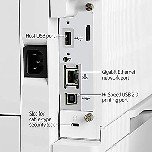 HP Laserjet Enterprise M611dn Single-Function Wired Monochrome Laser Printer, White - Print only - Ethernet, USB, 4.3" Touchscreen, 65 ppm, 1200x1200 dpi, Auto Duplex Printing - Cbmou External Webcam