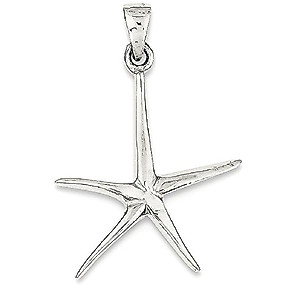 IceCarats 925 Sterling Silver Starfish Necklace Charm Pendant Only