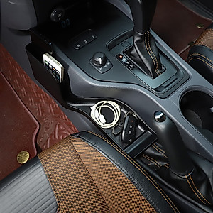 PIUGILH Car Console Organizer, Storage Box Center Console Organizer Tray Console Side Pocket Organizer Phone Storage for Ford Ranger Wildtrak 2015-2021