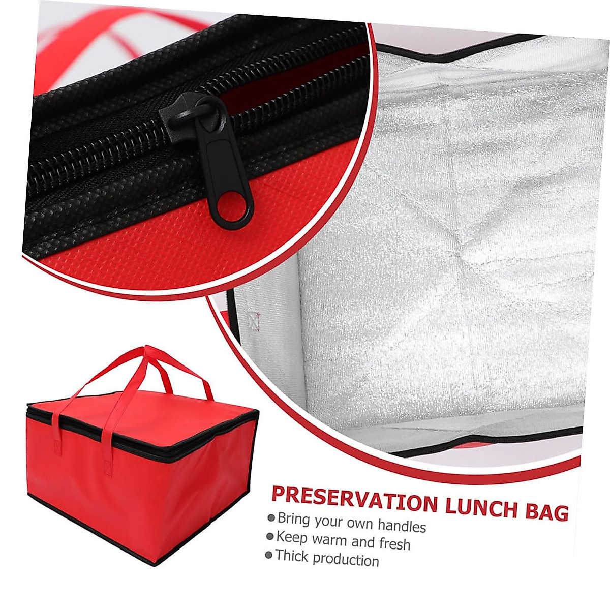 ifundom 4pcs Seafood Storage Bag Insulated Pizza Bag Cooler Bags Insulated Hot Bag Shopping Cart Bags for Groceries Insulated Lunch Bag Non-woven Fabric Insulation Warm Rice