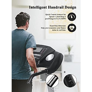 Treadmill with Incline for Home Use 17'' Wide Folding Treadmill Electric Treadmill Workout Running Machine with 3-Level Manual Incline Adjustment & 15 Pre-Set Training Programs Large LCD Display