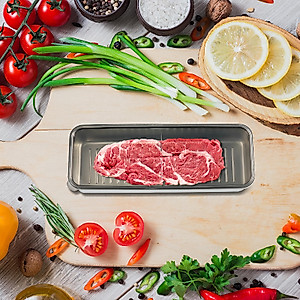 Upmely Bacon Container for Refrigerator, 304 Stainless Steel Container for Fridge, Bacon Fresh Keeper Deli Meat Saver, Airtight Bacon Storage Container with Lids, Dishwasher Safe
