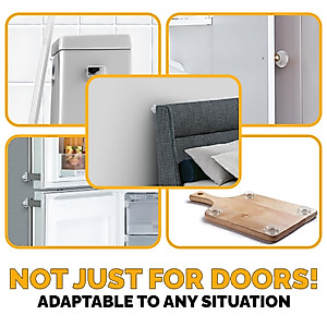 Ducki Door Stopper Wall Protector - Self Adhesive, Quiet, Reusable Shock Absorbent Gel - The Home or Office - Elegant Door Handle Silencer and Wall Protection Solution- (4pk)(Clear)