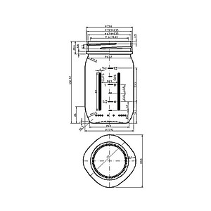 Sunshine Mason Co. Pint Size (16 ounce, 473 mL) Regular Mouth Drinking Glass Mason Jars 6 Pieces