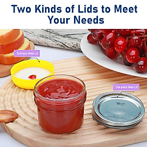 4 oz Glass Bottle with Lid, Mason Jars, Home Storage, Kitchen Storage, Condiments, Sauces, DIY Spice Bottle, Gift Giving,Pack of 16