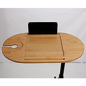 Bathtub Trays,Height Adjustable Bathtub Tray for Luxury Bath,Bath Accessories & Table with Wine Glass Holder,Book Stand Bathroom Organizer,Wine Glass Holder. (Natural)