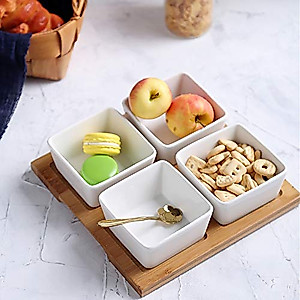 Foraineam 12 Pack 3 Oz Porcelain Dip Bowl Set, White Ramekins Condiments Server Dishes, Dipping Sauce Bowls for Vinegar, Ketchup, BBQ Sauce, Seasoning