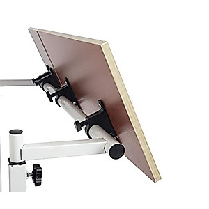 Mind Reader SDROLLXL-WHT Mobile Sitting, Standing Desk Rolling Reversible Home Office Laptop Workstation with Side Storage, Locking Wheels, X-Large, White