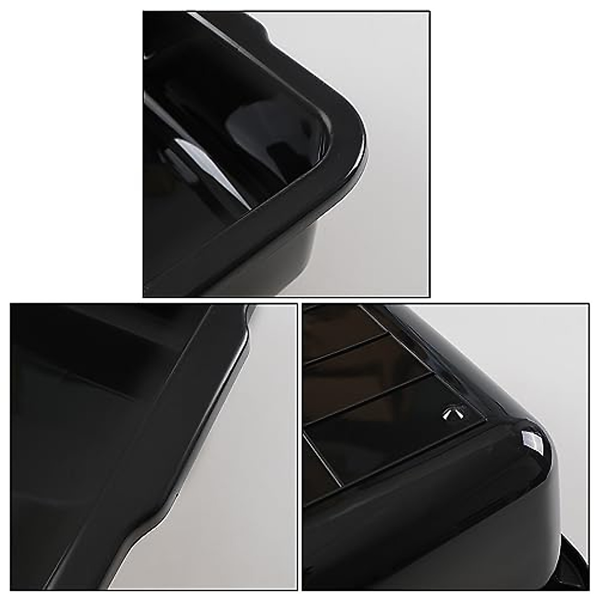 Uumitty Black Commercial Bus Tubs, 32 L Plastic Bus Box/Wash Basin, 4 Packs