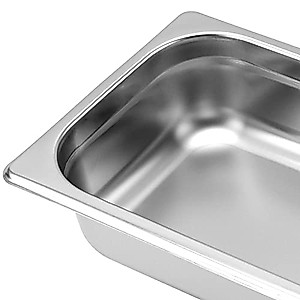 SOUJAP Steam Pan 1/3 Size x 2.5 Inch Deep, 8 Pack Stainless Steel Anti-Jamming Food Cooking Pan, Steam Table Pan, Hotel Pan for Buffet, Restaurants, Catering Supplies