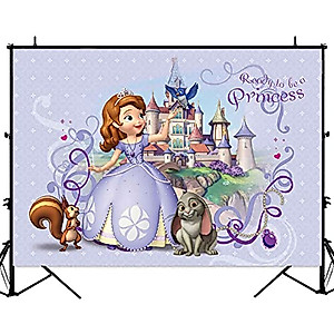 Withu Purple Backdrop Dreamy Castle Fairy Ready to Be A Princess Sofia Kids Girls Baby Birthday Theme Party Photo Photography Background Banner