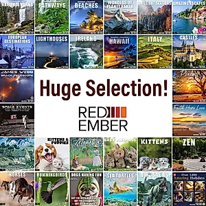 RED EMBER Untamed & Beautiful Hawaii 2024 Hangable Monthly Wall Calendar | 12" x 24" Open | Thick & Sturdy Paper | Giftable | Beach Scenic Nature Travel | Your Daily Hawaiian Getaway