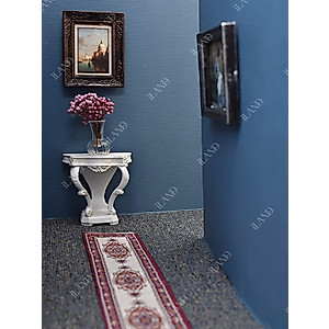 iLAND Miniature Dollhouse Accessories for Dollhouse Furniture on 1:12 Scale, Dollhouse Frames w/Printed Classic Paintings Set (4 Dark Brass Frames & Pictures)