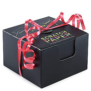 PREXTEX 175 Sheets Scratch Art Kit and Doodle Activity with 2 Wooden Stylus Kids Crafts Supplies | Toddler Arts and Crafts for Kids Ages 4-12 | Craft Kits Kids Activities | Kids Art Supplies