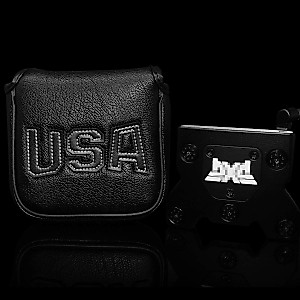 Golf Putter Cover, Putter Headcovers Golf Club Head Covers Putter Headcover for Blade Leather Golf Mallet Putter Head Covers with Magnetic for All Brands USA Style