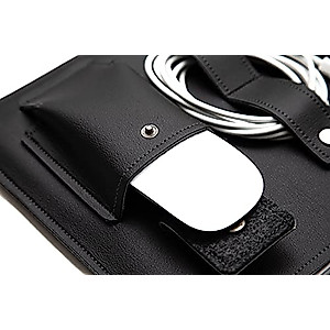 Handmade MacBook Bag for 13" 15" 16" MacBook Pro/Air, Laptop Organizer with Mouse & Charger Pockets