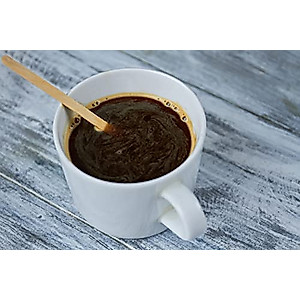 Makerstep 500 Wooden Coffee Stirrers 5.5 Inch with Storage Box, Sturdy Natural Birch Wood Coffee Stir Sticks. Eco-friendly, Splinter Free, Round Ends. BPA Free Swizzle Drinks Sticks