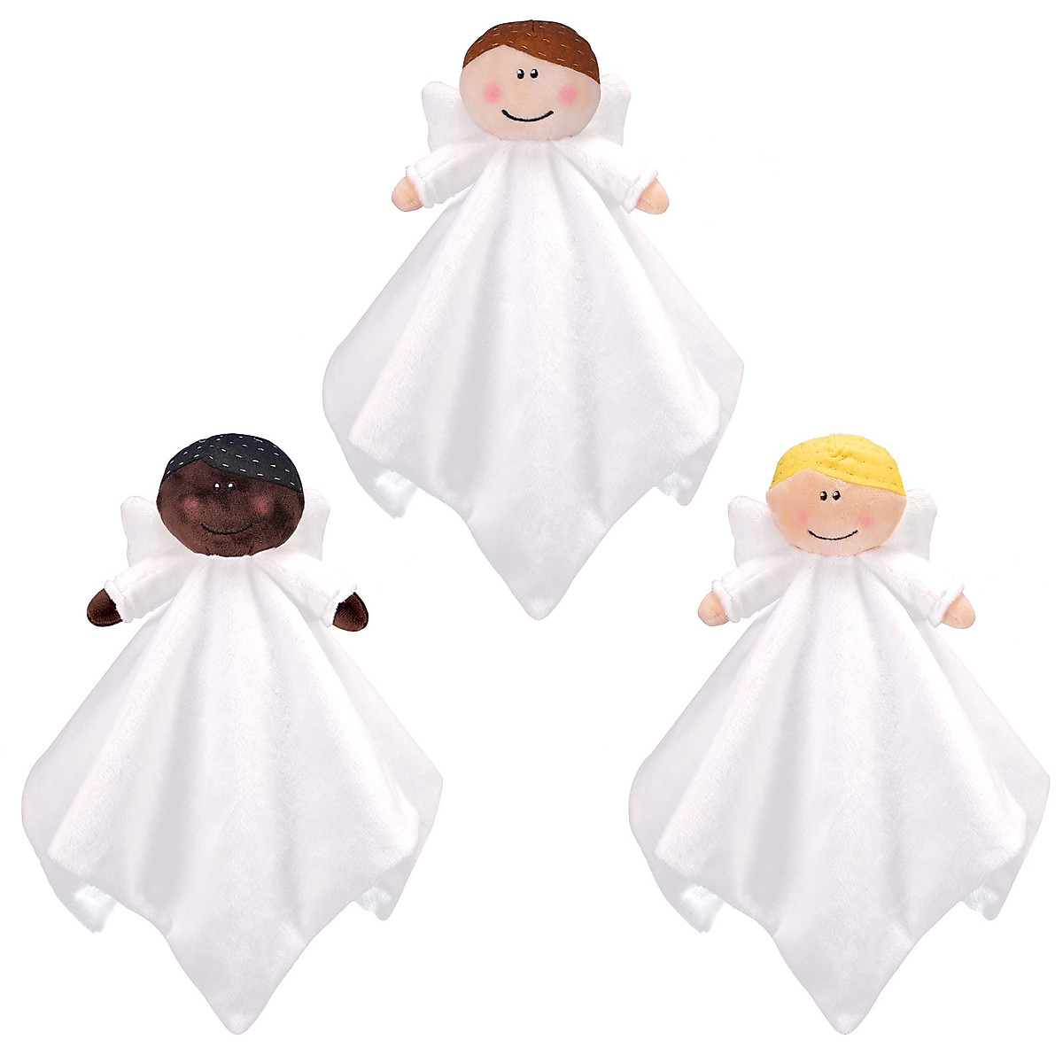 The Angel Gift Angel Lovey Baby Security Blanket, Unisex Newborn Gift, Soft Lovey for Babies - Courage, Boy