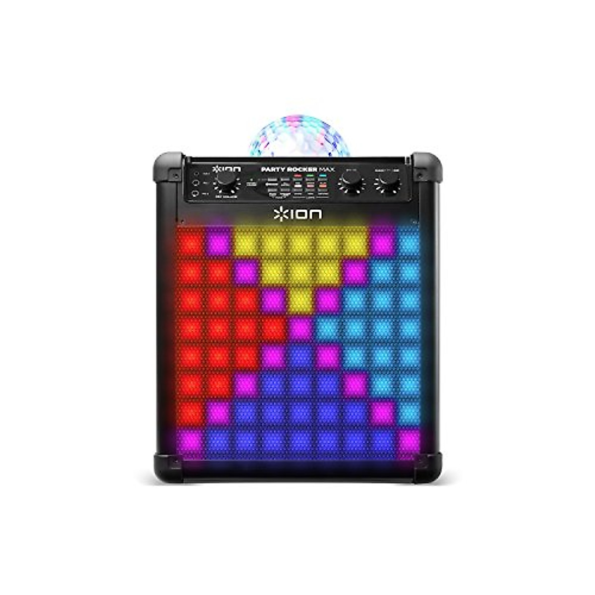 ION Audio Party Rocker Max - 100W Portable Wireless Bluetooth Speaker and Karaoke Centre with Rechargeable Battery, Party Light Display and Microphone