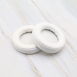 1 Pair Earpads Ear Cushions Protein Leather Memory Foam Replacement Repair Parts Compatible with Corsair Virtuoso RGB Wireless SE Headphones White