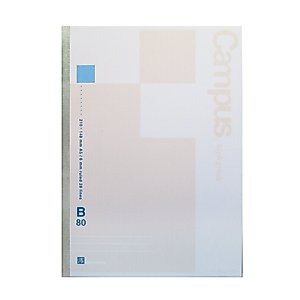 Kokuyo Campus High Grade MIO Paper Notebook - A5 (5.8" X 8.3") - 28 Lines X 80 Sheets - Blue Accents