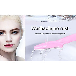 Eyebrow Razor for Women (Pack of 6) Facial Razors for Women, Face Shaver, Peach Fuzz Remover, Women's Razors, Ladies Razors for Facial Hair, Eyebrow Trimmer, Safety Cap Included, Face and Neck Razor, Brow Razor, Remove Fine Hairs by TradeProvider®