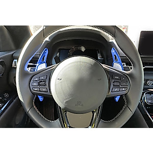 iJDMTOY Sports Blue CNC Billet Aluminum Large Paddle Extensions Compatible with Toyota 2020-up Supra GR