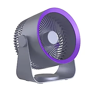 AIMHON Desk Air Circulator Fan, Wall Mount Fan,Portable Battery Operated Fan Personal Table Fan for Home,Office, Bedroom (Grey)