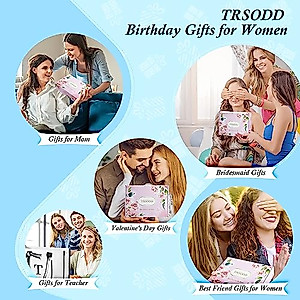 Friend Birthday Gifts for Women w Makeup Bag, Ini-tial Can-vas Tote Bag for Women, Personalized Couple Bride Valentines Gifts w Inner Pocket, Front Pocket, Shoulder Strap, Card, Gift Box, Beach Bag B