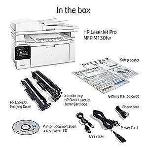 HP LaserJet Pro M130fw All-in-One Wireless Laser Printer, Works with Alexa (G3Q60A). Replaces HP M127fw Laser Printer